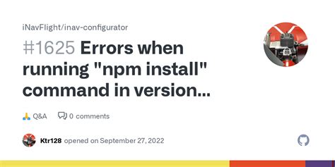 Errors When Running Npm Install Command In Version 5 1 0 INavFlight