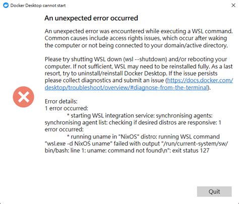 docker desktop integration fails nativesystemd · issue 235 · nix community nixos wsl · github