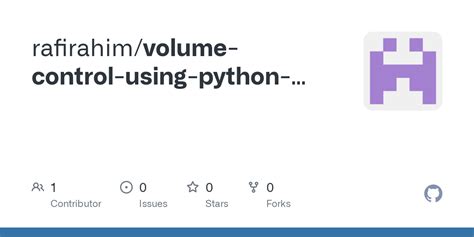 Github Rafirahim Volume Control Using Python Opencv