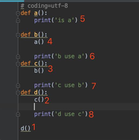 notes on the order of execution of the python code world