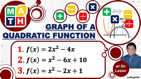 graphing quadratic functions part 2 math 9 u1c6l2 practice exercises b youtube
