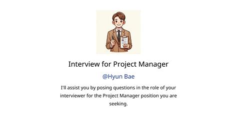 Interview For Project Manager GPTs Features And Functions Examples And