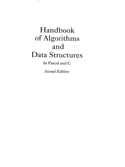 handbook of algorithms and data structures in pascal and c pdf pdf expected value