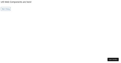 Ui5 Webcomponents Forked Codesandbox