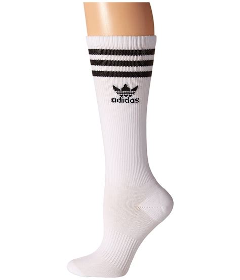 Adidas Originals Synthetic Originals Roller Knee High Sock 1 Pair Pack Whiteblack Womens