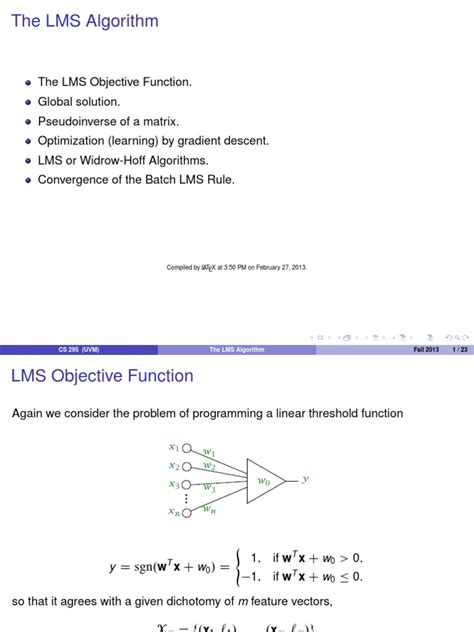 lms pdf mathematical optimization eigenvalues and eigenvectors