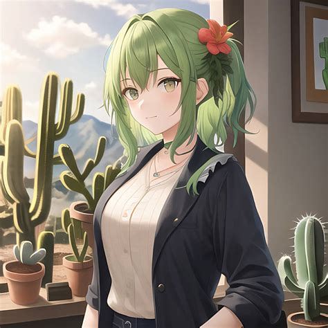 Girl With Green Hair By Krzychumen On Deviantart