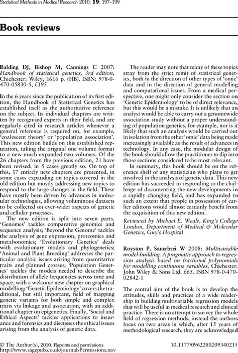 book review royston p sauerbrei w 2008 multivariable model building a pragmatic approach to