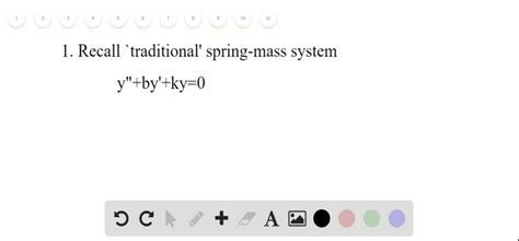 solved the given differential equation is a model of a damped nonlinear spring mass system