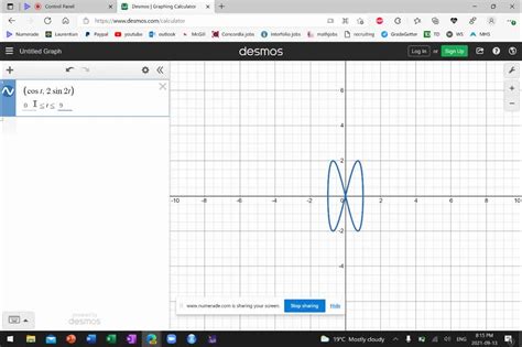 solved use a graphing utility to graph the curve represented by the parametric equations