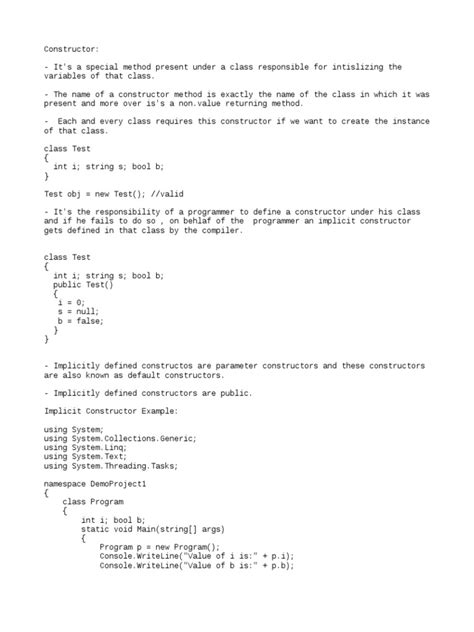 c constructors pdf constructor object oriented programming programming