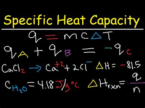 How To Calculate Specific Heat Chemistry