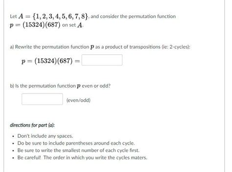 solved let a {1 2 3 4 5 6 7 8 and consider the