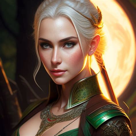 Velvety Jay404 Elf Female Platinum Blonde Hair Blonde Hair Braided Hair Braid Hazel Eyes
