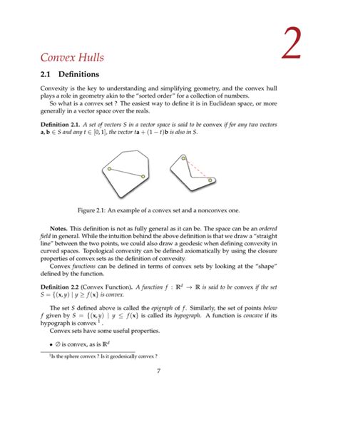 2 convex hulls 2 1 definitions