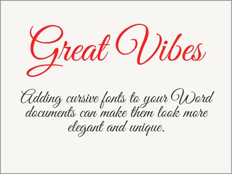 Best Cursive Fonts In Microsoft Word