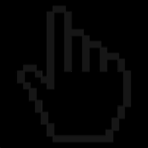 Pixel Hand Cursor Icon PNG SVG Design For T Shirts