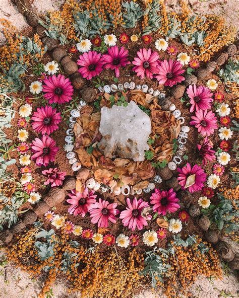 Temporary Earth Art And A Moment Of Silence Nature Mandala Flower