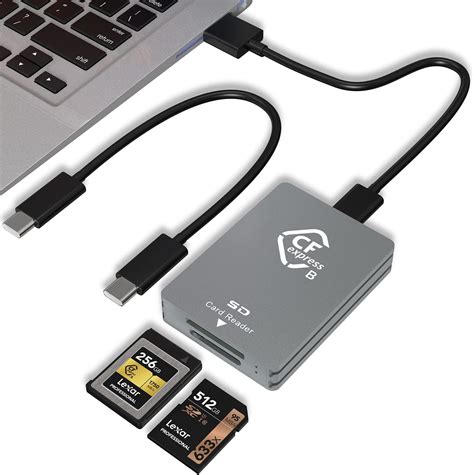 CFexpress SD Card Reader USB C 10Gbps CFexpress Type B Card Reader