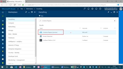 Creating A Container Registry In Azure