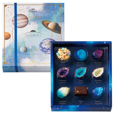 オリンポスバレンタイン2023年まとめ宇宙鉱物標本惑星の結晶のチョコレートも種類販売店舗発売日評判口コミ
