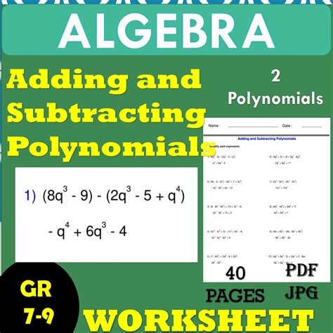 adding and subtracting polynomials 2 polynomials made by teachers