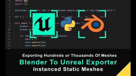 Unreal Engine Tutorial Blender Exporter Instanced Static Mesh
