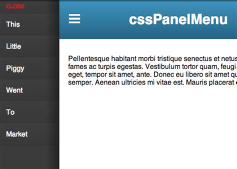 Off Canvas Menu With CSS Target CSS Tricks