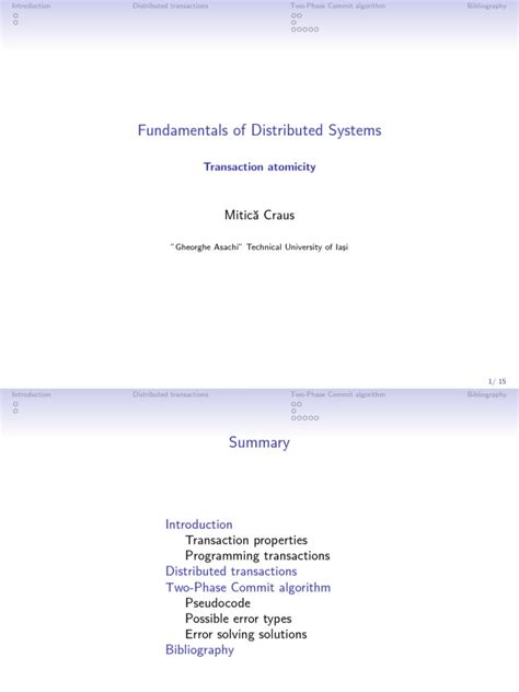 distributed transactions an overview of transaction properties programming transactions