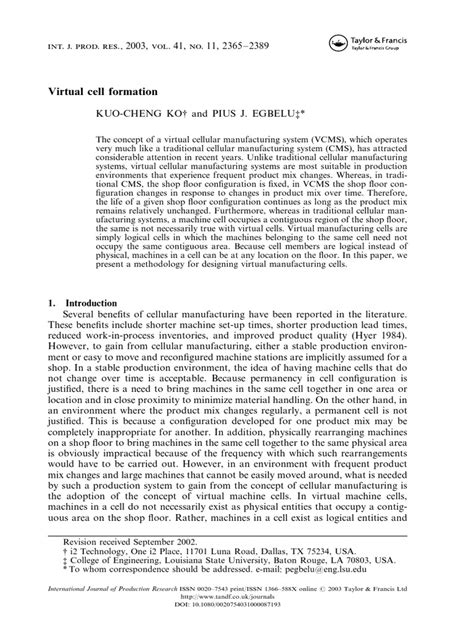 41 11 2365virtual cell formation pdf pdf simulation routing