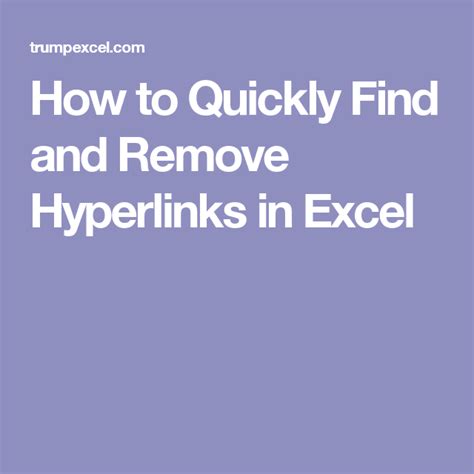 how to quickly find hyperlinks in excel using find and replace excel job hunting data science