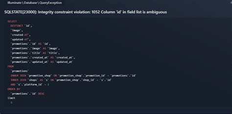 Bug Fix Ambiguous Column Id When Using JOIN Issue 1274