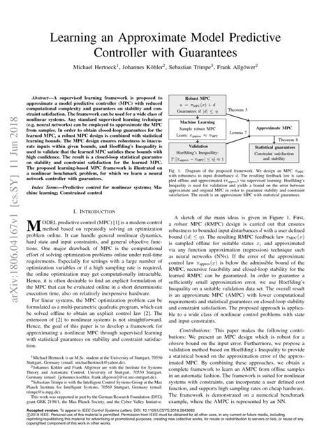 learning an approximate model predictive controller with guarantees deepai