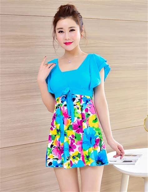Swimsuit 2017 Modern Womens One Piece Swimwear Fat Big Breast Short Sleeve Swim Suit Plus Size