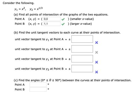 solved consider the following y1 x2 y2 l 3 a find all points of intersection of the