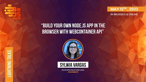 Sylwia Vargas Build Your Own Node Js App In The Browser With