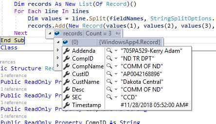 Vb Net Parsing Text File Record Multiple Lines Stack Overflow