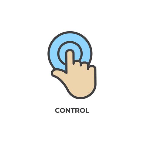 sinal de vetor de símbolo de controle é isolado em um fundo branco cor