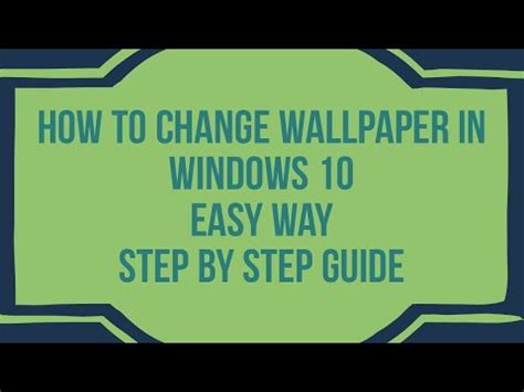 How To Change Wallpaper In Windows 10 The Easy Way Step By Step
