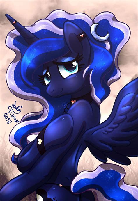 Mlp Fim Anthro Princess Luna Hearts By Joakaha On Deviantart