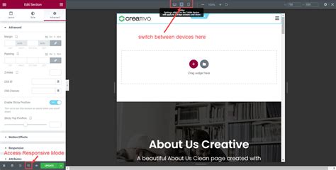 Responsive Header Layout Customization Using Elementor Creativo
