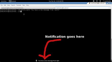 create desktop notification in linux
