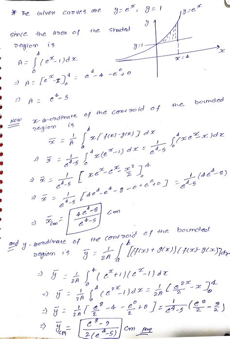 [solved] find centroid of the region lying between the graphs xcm ycm 1 course hero