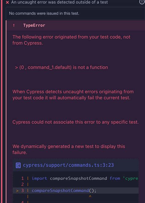 add the command to cypress support commands js no work · issue 178 · cypress visual regression