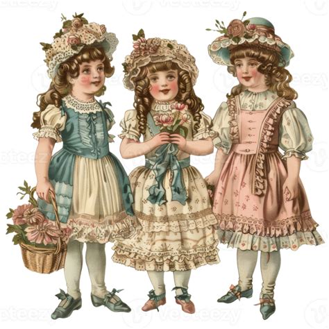 Vintage Girls Pngs For Free Download