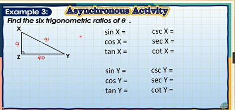 Solved Example 3 Asynchronous Activity Find The Six Trigonometric
