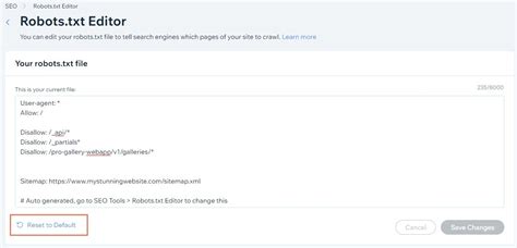 Editing Your Sites Robots Txt File Help Center Wix