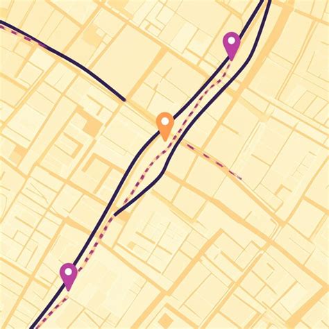 A Delivery Route Map With Multiple Stops And Realtime Tracking Updates