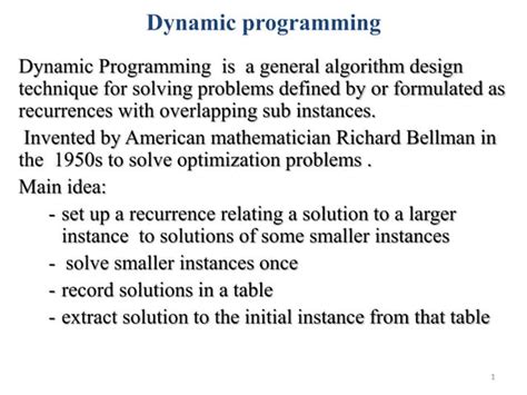 dynamic programming ppt