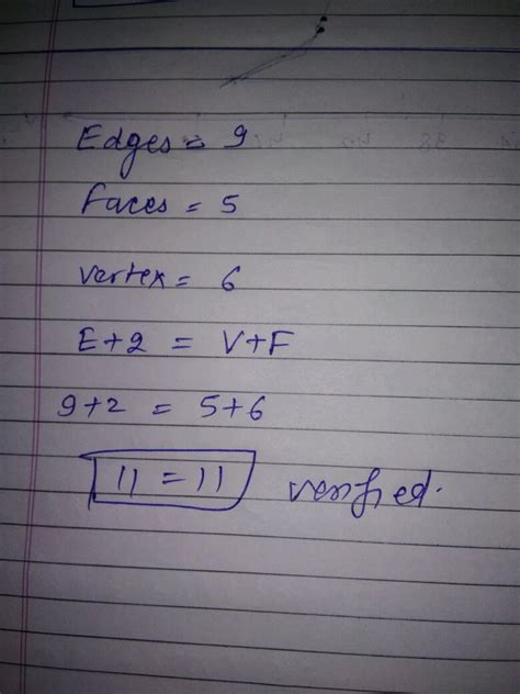 cont the number of faces vertices and edges of given polyhedra and verify euler s formula